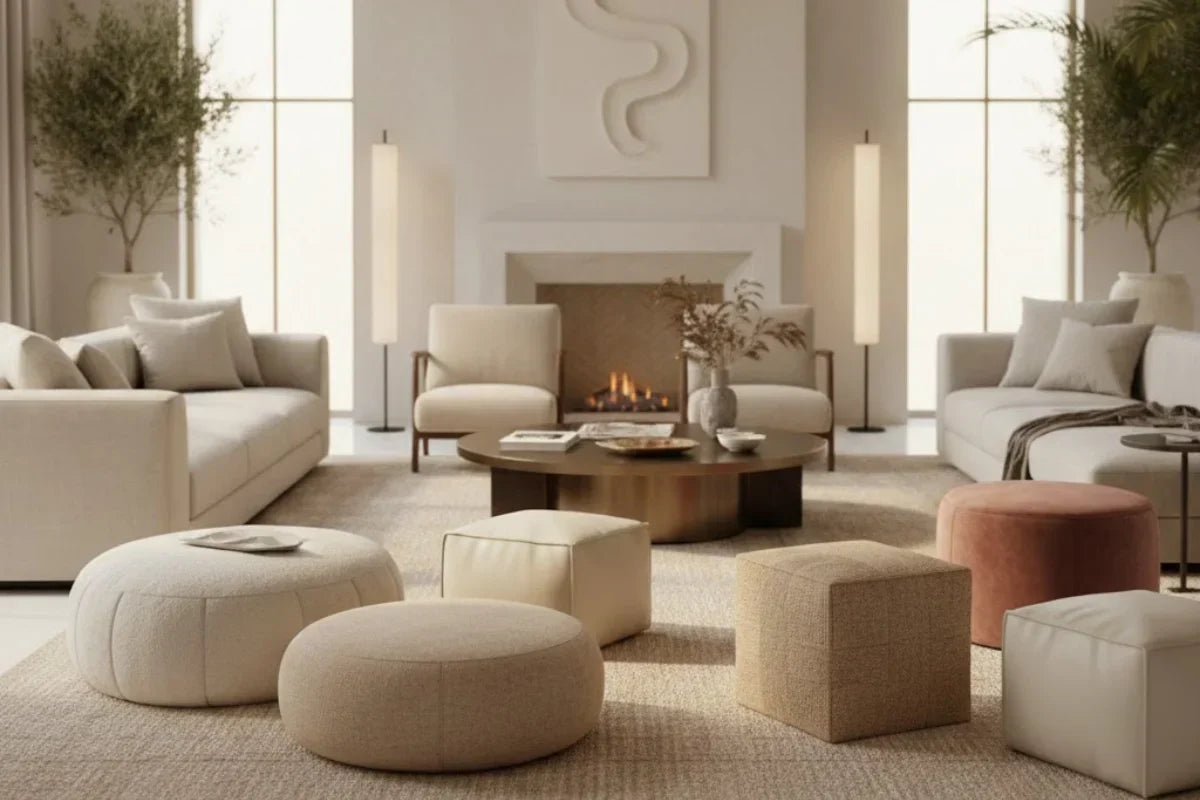 Unique Poufs To Enhance Spaces - By Home Figures | Home Figures