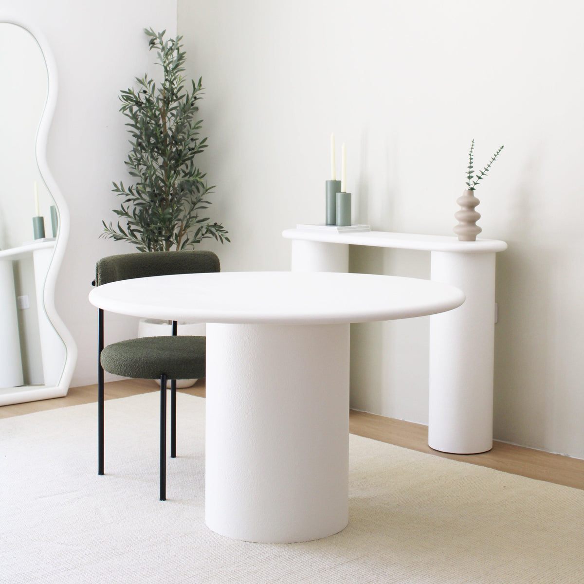 Buy Round Dining Table – Plaster Finish | Home Figures | Home Figures